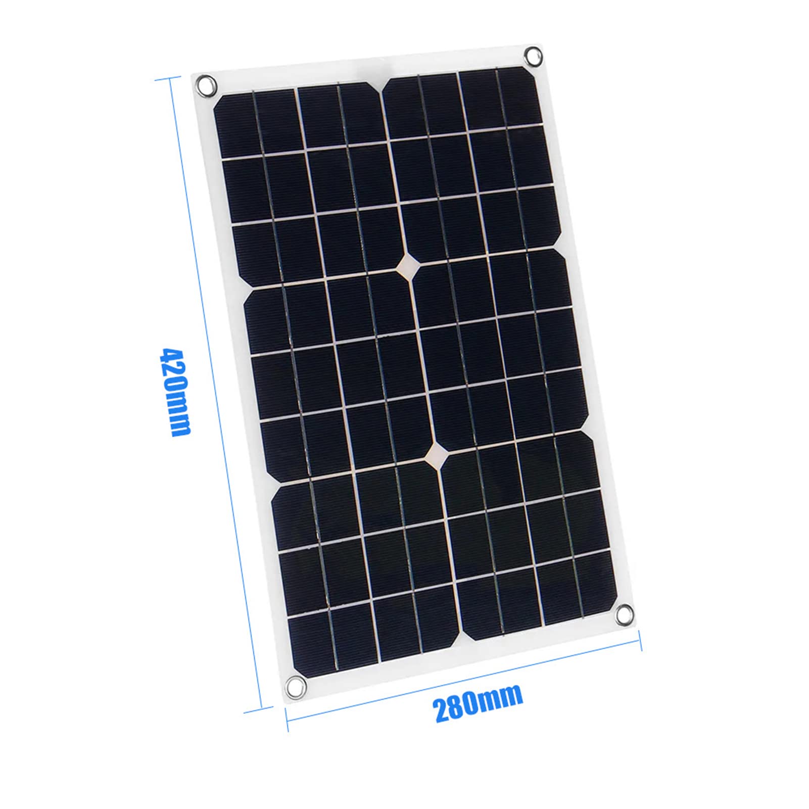 Weytoll Solar Panel System 18V 20W Solar Panel 30A Charge Controller with Dual USB Car Solar Inverter Kit Complete Power Generation Supply for Mobile Phones Sports Cameras, and 12V Car Batteries