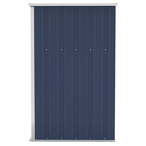 Wall-Mounted Metal Storage Shed for Outdoor, Outdoor Storage Shed with Lockable Doors, Utility Tool Shed Storage Cabinet for Garden, Backyard, Patio, Outside use, Anthracite 46.5"x39.4"x70.1" Steel