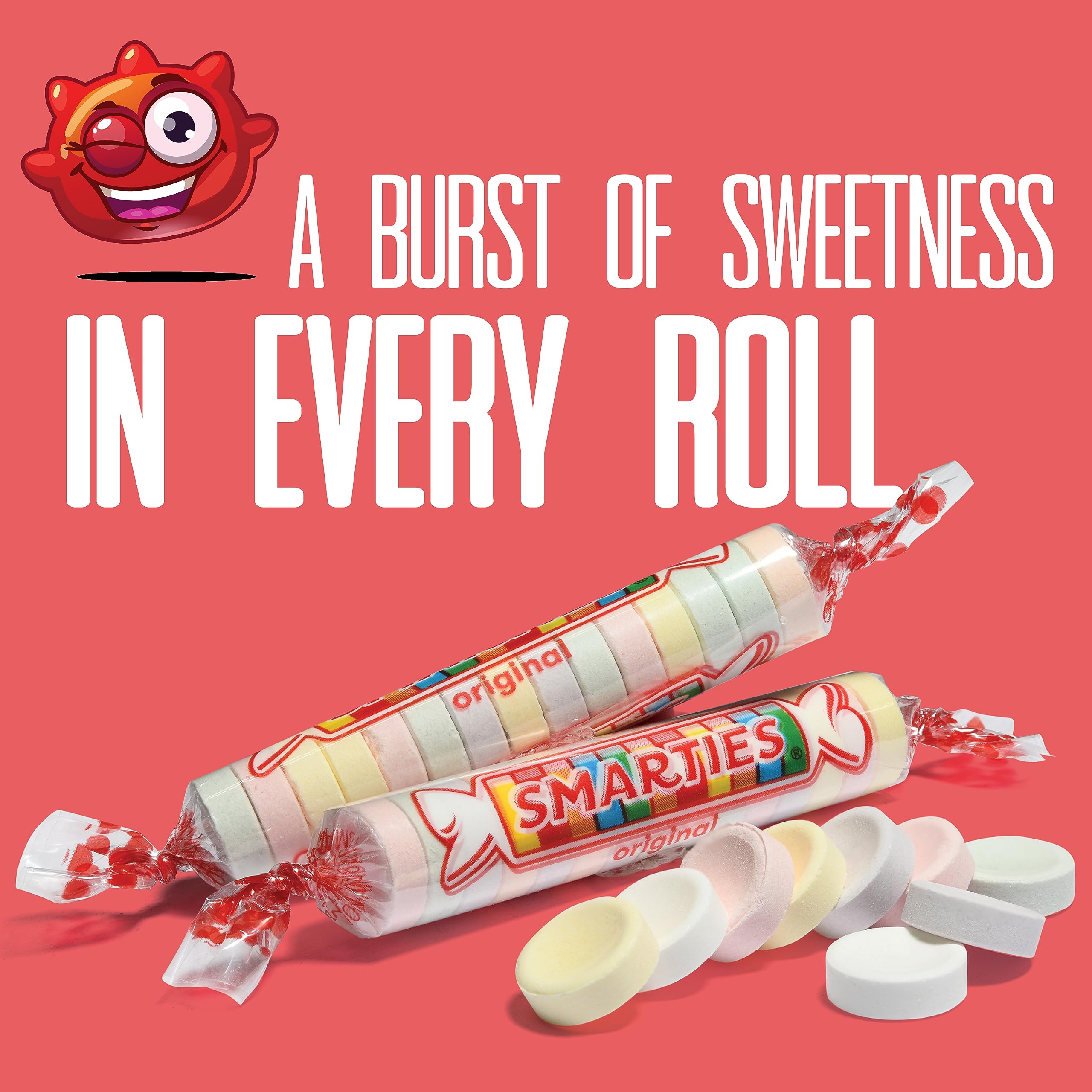 Smarties Candy Rolls β 2 Pounds Bulk Bag β Classic Retro Sweets, Individually Wrapped, Gluten-Free, Fat-Free, Ideal for Parties, Snacks, and Special Occasions