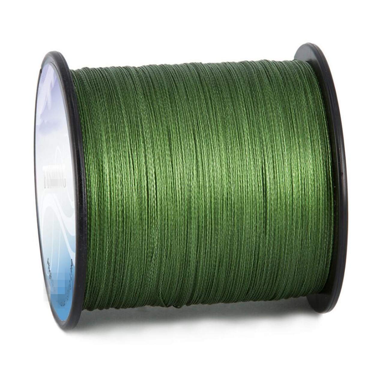 WellieSTR Braided Fishing Line Super Power 4 Strands - Abrasion Resistant PE Fishing Line, (Green Color) 1000M/1094 Yards