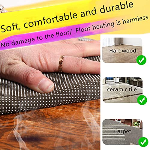Wood Grain Rolling Chair Mat for Carpet Non-Slip Gaming Rug Non-Slip Rug for Office Chair Computer 37 Inch