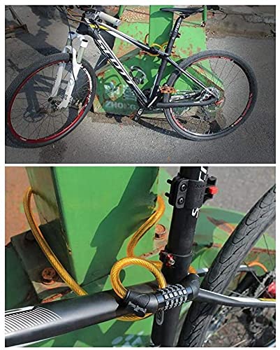 Steel Cable Lock Bicycle Road Mountain Bike Electric Car Universal Password Lock Anti-Theft Lock 1200X12mm