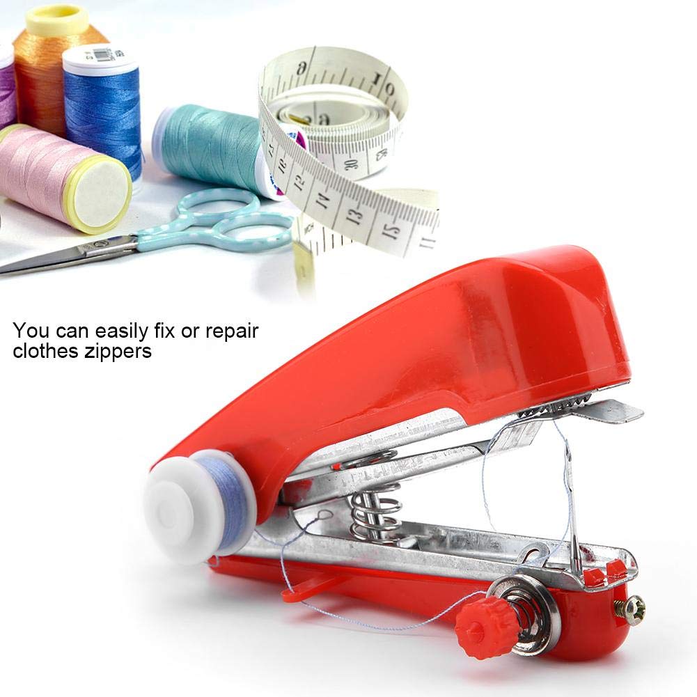 Sewing Machine,Handheld Sewing Machine Mini Portable Stitch Manual Sewing Machine for Home Travel Use Mini Portable Sewing Machine(Plastic +