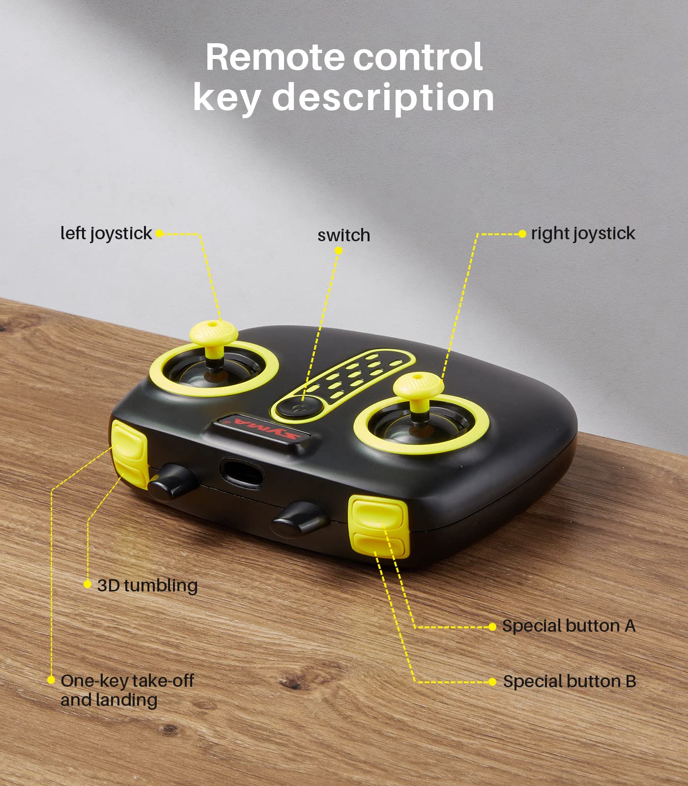 SYMA LED Mini RC Helicopter Drone - Gyro, 4HZ, Indoor Outdoor Micro Toy Gift for Kids & Adults