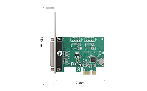 Wendry LPT Printer to PCI-E Parallel Printer Card, Parallel Port DB25 Express Card Converter Adapter, Pci-express's 25/s Full Duplex Channel,1.5 Mbyte/S,for Win98SE/ME/2000/XP/Vista/Win7/Win8/Win10