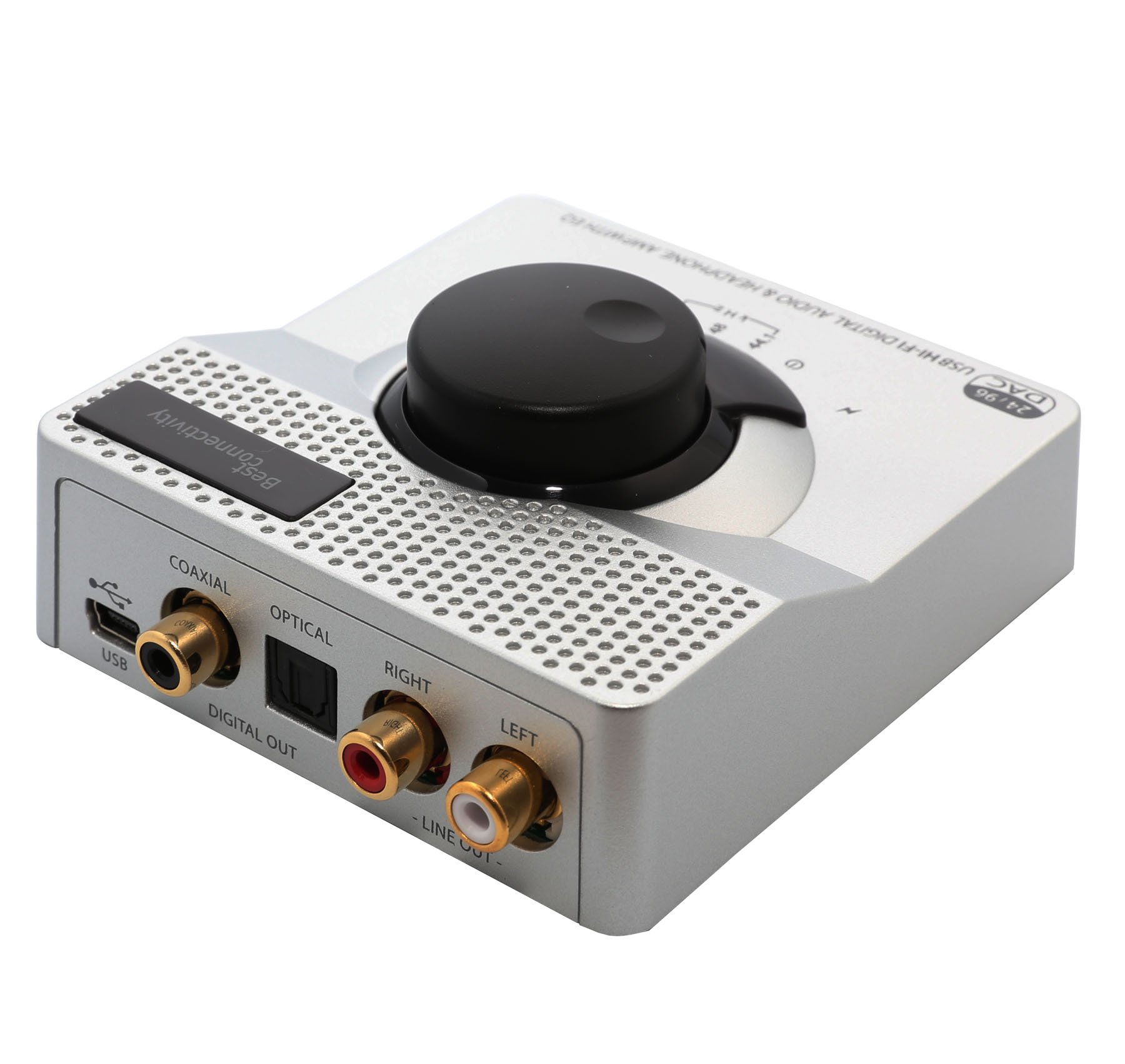 Syba USB 24 Bit 96 KHz DAC Digital to Analog Headphone Amplifier 2 Stage EQ Digital/Coaxial Output and RCA Output (SD-DAC63118)