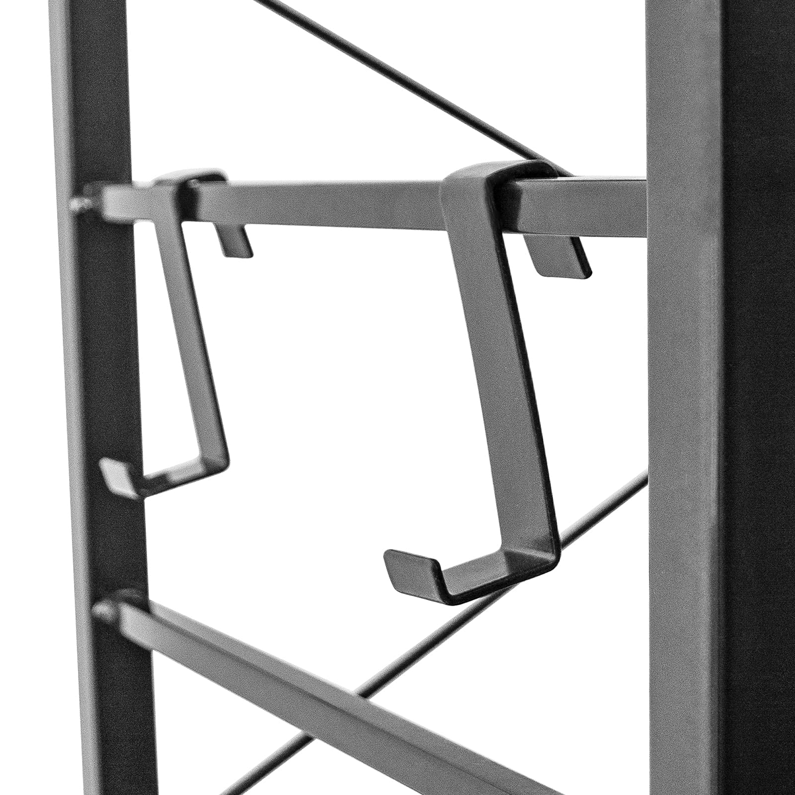 Sasoiky Bakers Rack,4-Tier Kitchen Storage Shelf Rack,Microwave Cart Coffee Bar Stand Rack with 4 Hooks,Bakers Racks for Kitchens with Storage(Light Brown)