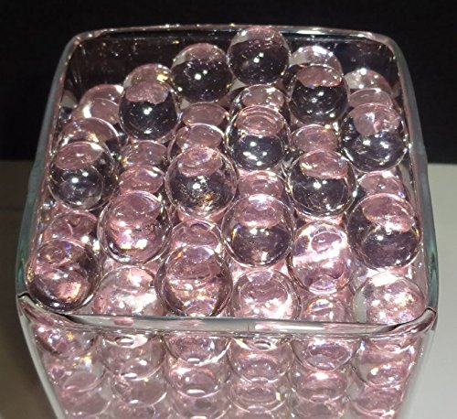 water beads Translucent Pink Lemonade water absorbing & expanding vase filler decorations Store & release to reduce watering for lucky bamboo plants & flowers, Fresh & silk florals