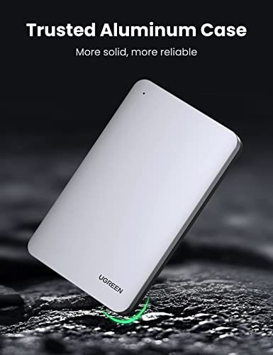 UGREEN USB C Hard Drive Enclosure for 2.5" SATA SSD HDD Aluminum USB C to SATA Adapter USB 3.1 Gen 2 Support UASP SATA III Compatible with MacBook Pro Air WD Seagate Toshiba Samsung Hitachi