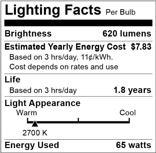 Satco Products S2817 120-Volt 65BR30 Flood Light Bulb, 2-Pack