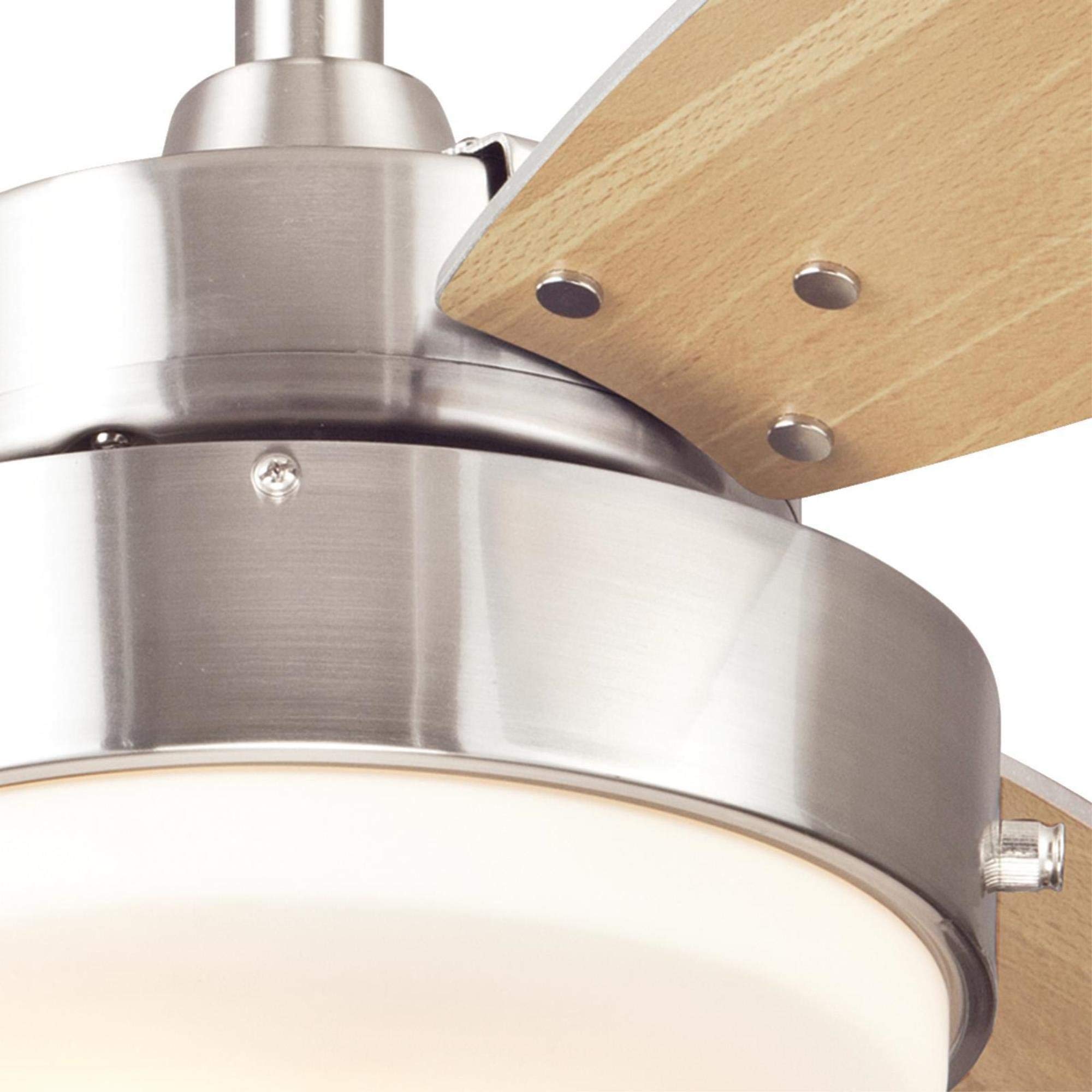 Westinghouse Lighting 7221600 Alloy Ceiling Fan with Light, 42 Inch, Brushed Nickel (Renewed)