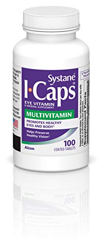 Systane ICaps Eye Vitamin & Mineral Supplement, Multivitamin Formula, 100 Coated Tablets (Packaging may vary)