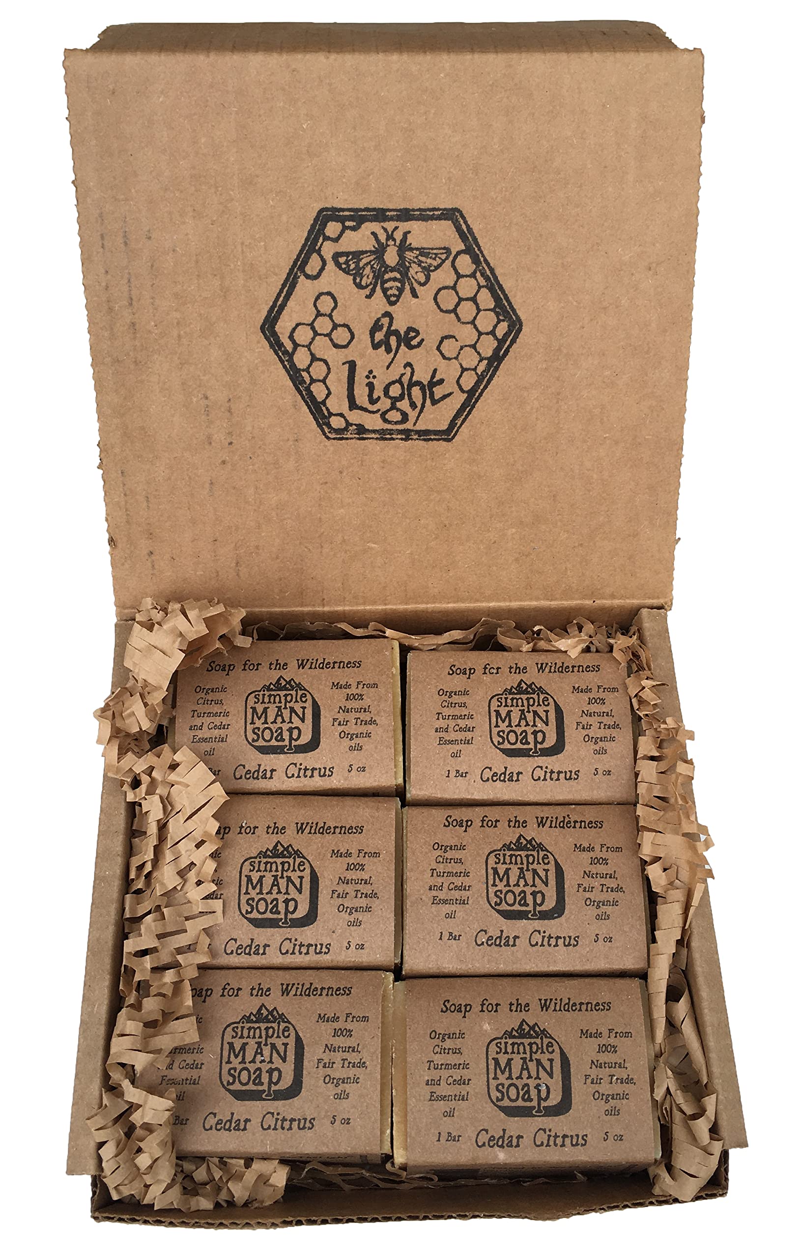 SimpleMan Soap Bar (Cedar Citrus Soap) - Men’s soap with Organic & Fair Trade Essential Oils - All Natural Manly Soap - Refreshing Bath Soap Bars - Handmade Man’s Shower Blocks (Pack of 3)