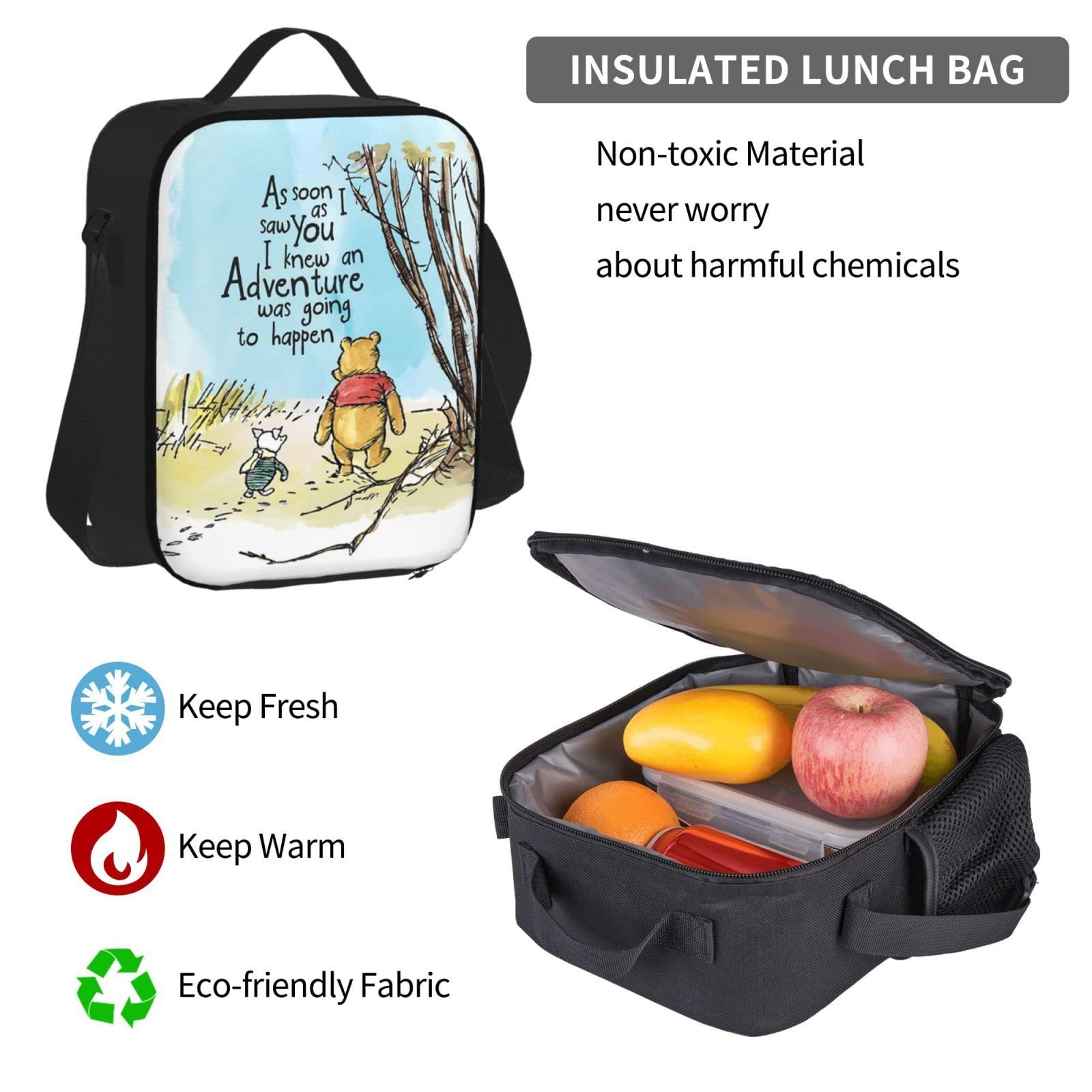 UINTA Cartoon Backpack Set with Pencil Case Bookbag Lunch Bag for Boy Girl