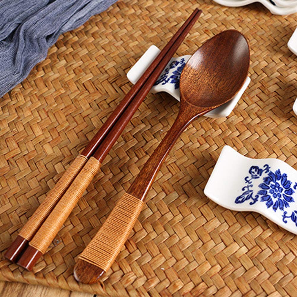 Woonsoon Ceramic Chopsticks Rest Rack Set of 8,Chinese Style Dinner Spoon Stand Knife Fork Holder Chopsticks Stand
