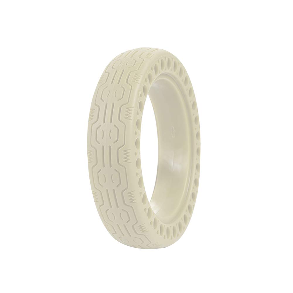 Tisfer Honeycomb Rubber Fluorescent Solid Tire, 8.5 Inch Fluorescent Green Tire for Xiaomi M365 Electric Scooter Tubeless Luminous Solid Tire 1 Pack