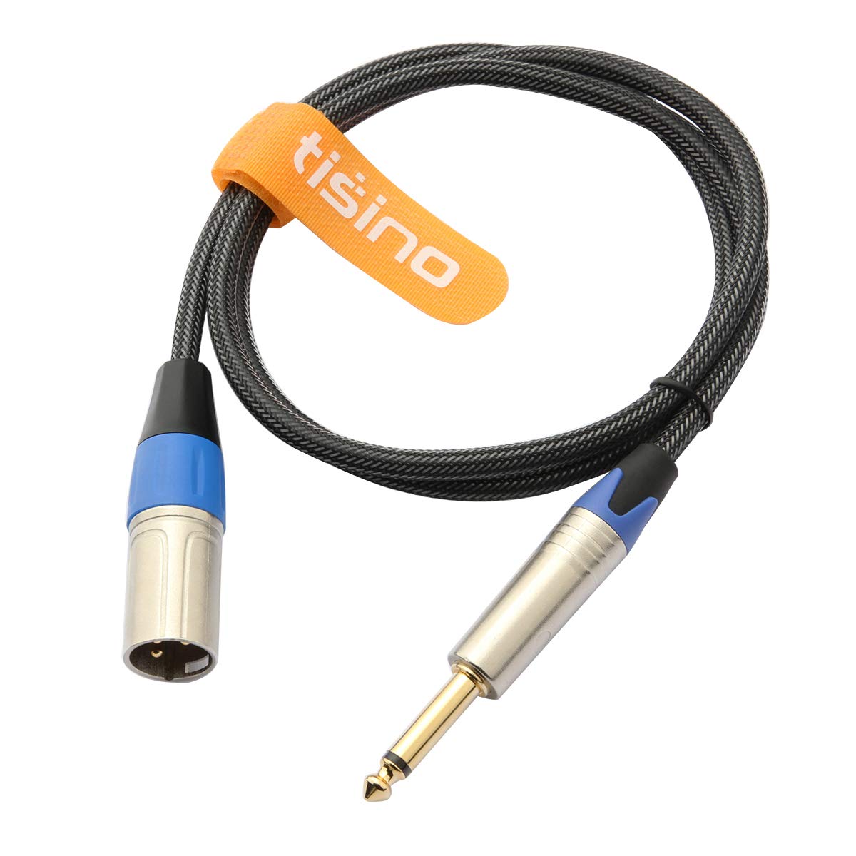 tisino XLR to 1/4β TS Cable, Quarter inch Mono to XLR Male Unbalanced Interconnect Cable Cord for Amplifiers, Instruments - 3 Feet
