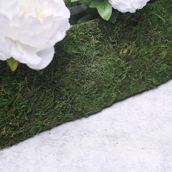 Tableclothsfactory 23.5" Rectangle Preserved Moss Planter Box Moss Covered Planters with Inner Lining