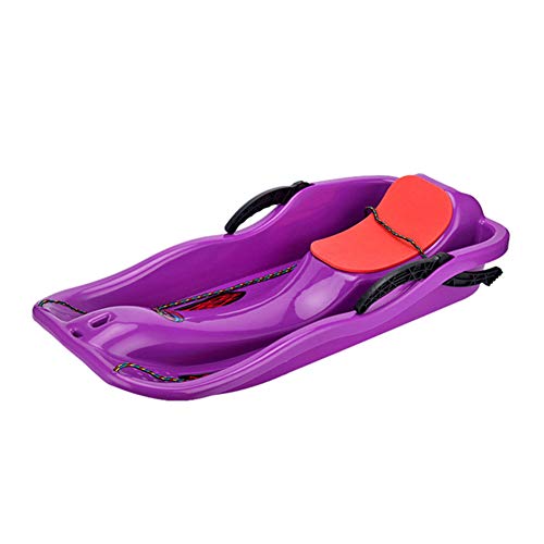 Yimeezuyu Snow Sled Kids Toboggan Downhill Pull Sled Sand Grass Skiing Snowboard Boat Sleigh for Unisex Kids Adults
