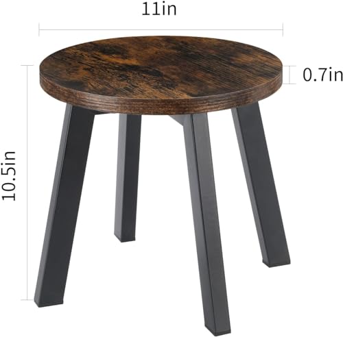 YINMIT Small Step Stool for Adults and Kids, Round Toddler Step Stool for High Bed, Step Stool with Non-Slip Feet for Bedroom, Living Room and Kitchen, Hold Up to 450 lbs (11" L x 11" W x 10.5" H)