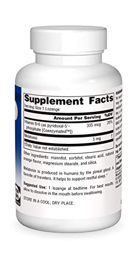 Source Naturals Melatonin, Dietary Supplement That Supports Sleep* 5 mg - 200 Orange Flavored Lozenges
