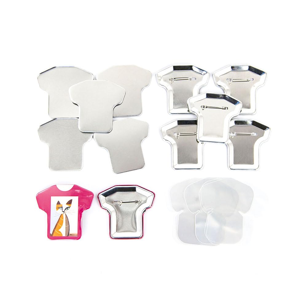 Talent Wholesale Metal Pin Button T-shirt Shape Pin Button Badge for T-shirt Shape Button Maker Button Making Machine - 500sets