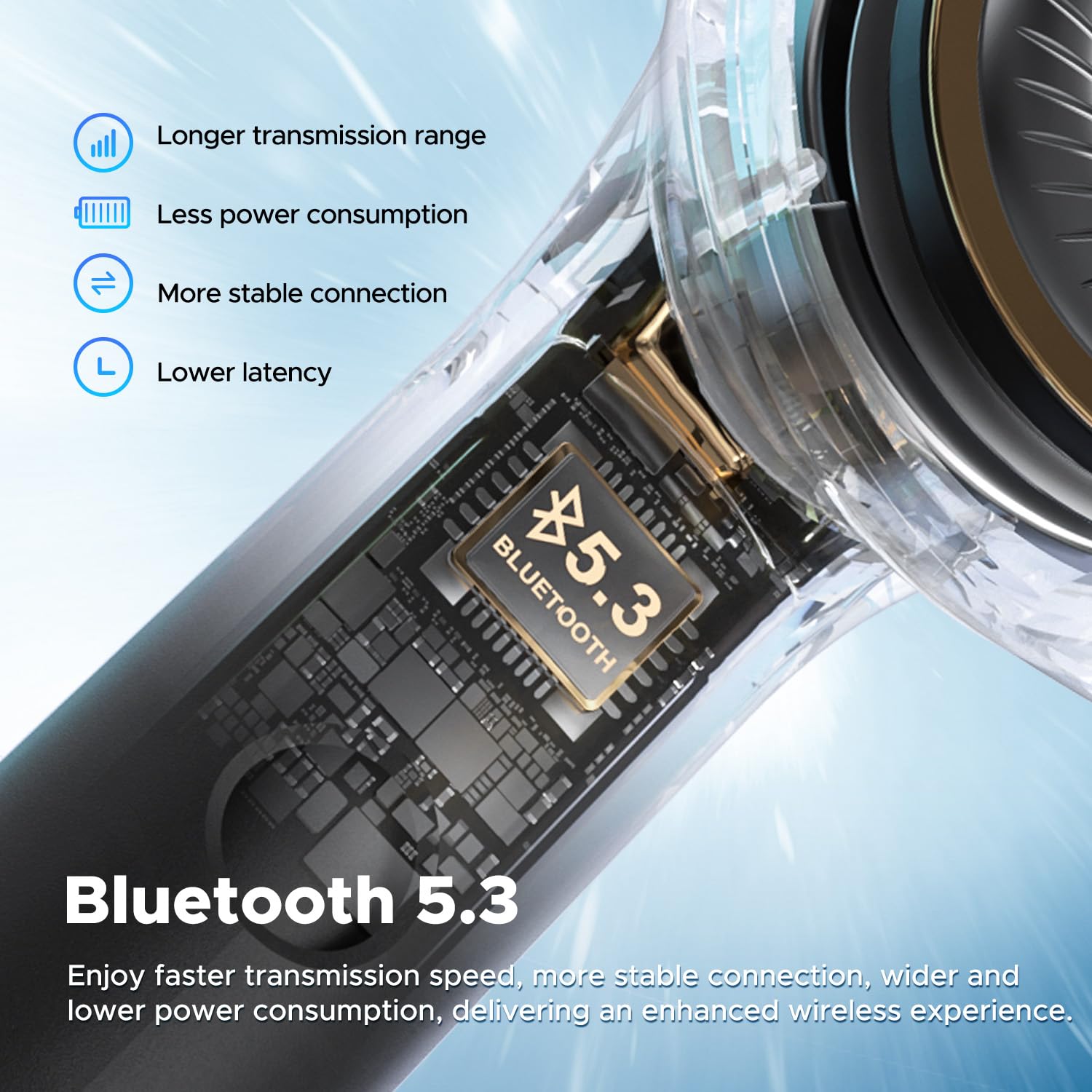 SoundPEATS Air4 Lite Wireless Earbuds, Bluetooth 5.3 Earbuds with Multipoint Connection, Hi-res Earbuds with LDAC &13mm Dynamic Driver, Total 30 Hrs, App Control, 6 Mics, IPX4 Rated