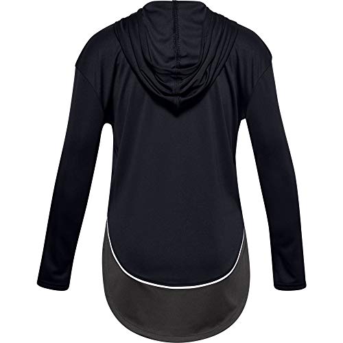Under Armour Girls' Tech Long-Sleeve Layer T-Shirt , Black (001)/White , Youth Small