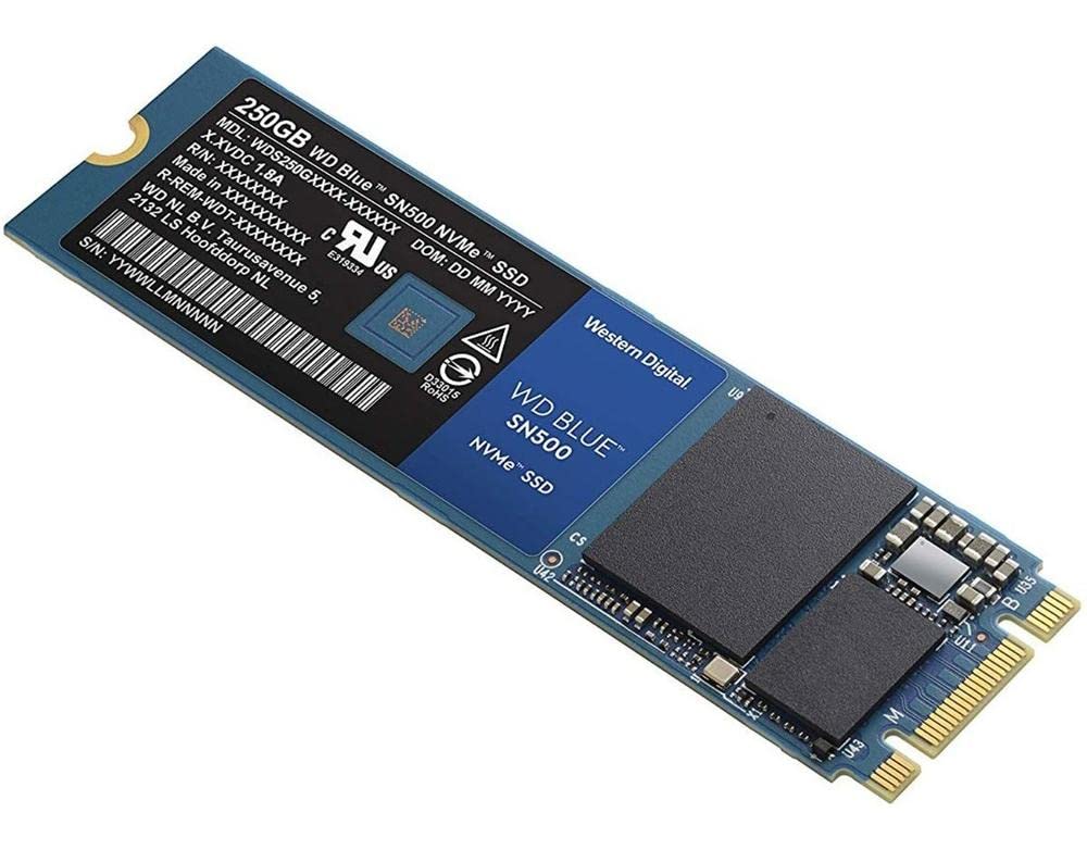 Western Digital 250GB WD Blue SN500 NVMe Internal SSD - Gen3 PCIe, M.2 2280, 3D NAND, Up to 1700 MB/s - WDS250G1B0C