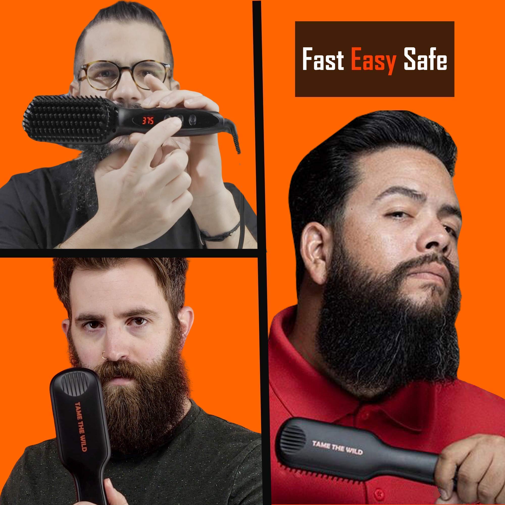 Tame's Beard Straightener for Men and Tame's Beard Armor Heat Protection Spray - Bundle and Save