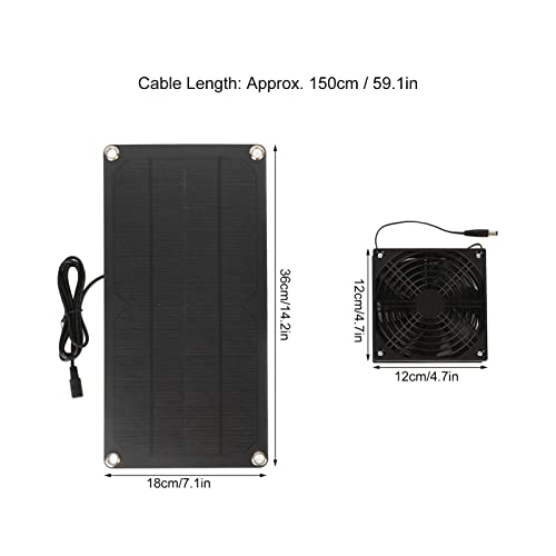 Solar Panel Fan Kit Greenhouse Household Supply Pet Chicken 20W 20W Without Function for Pet Fanner Greenhouse Garden Solar Panels