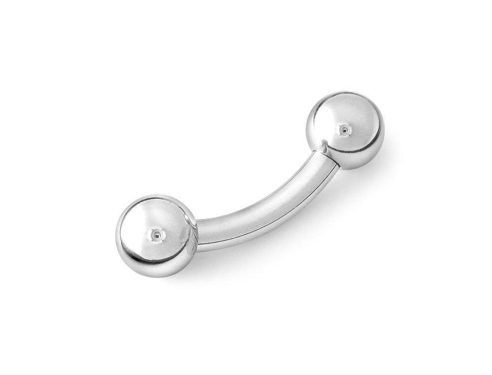 Scrap Metal 23 316L Surgical Steel Bent Curved Barbell 6g 6 Gauge 7/8