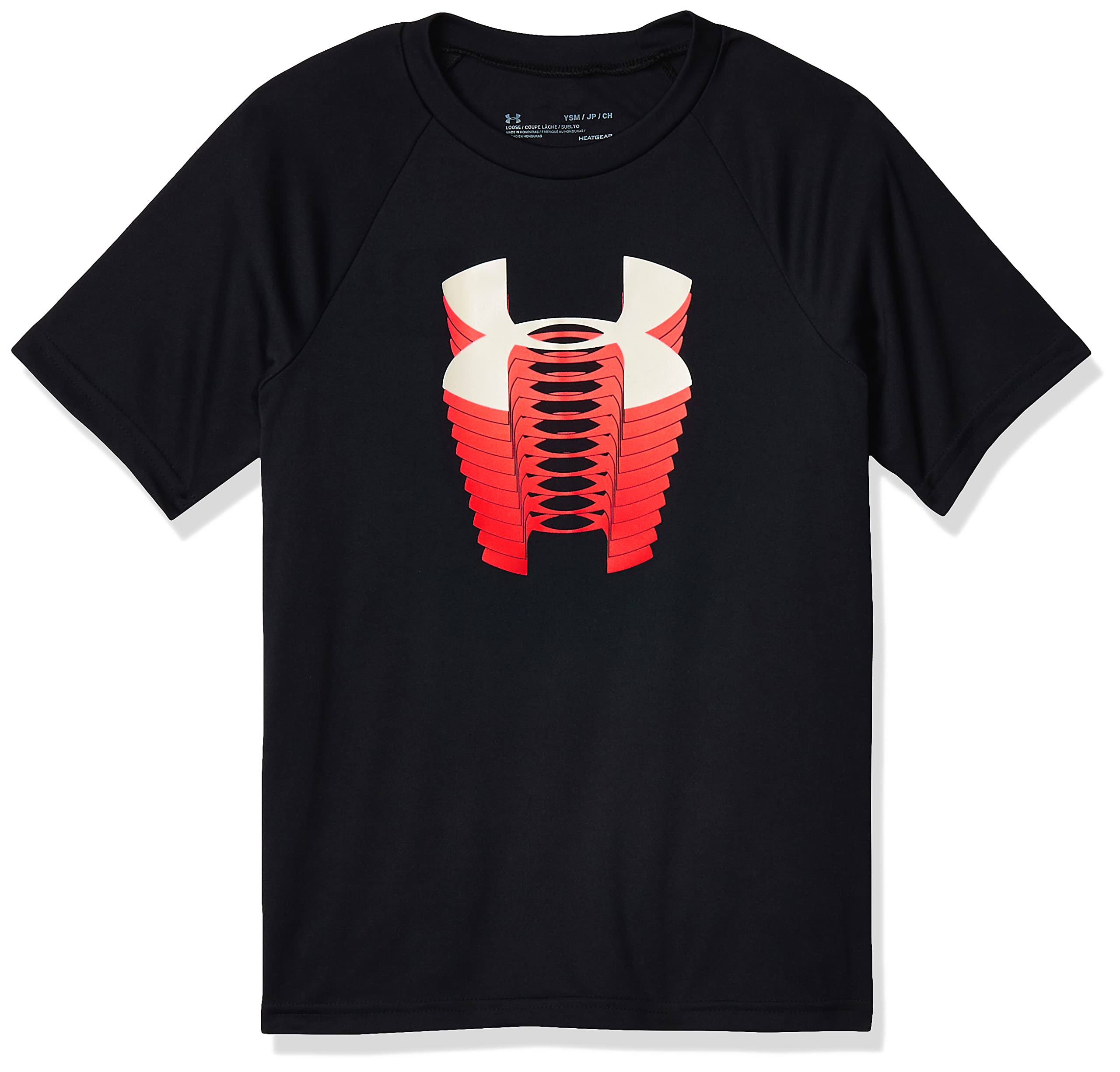 Under Armour Tech Glogradient Logo Short Sleeve T-shirt, Black (001)/White, Youth X-Small
