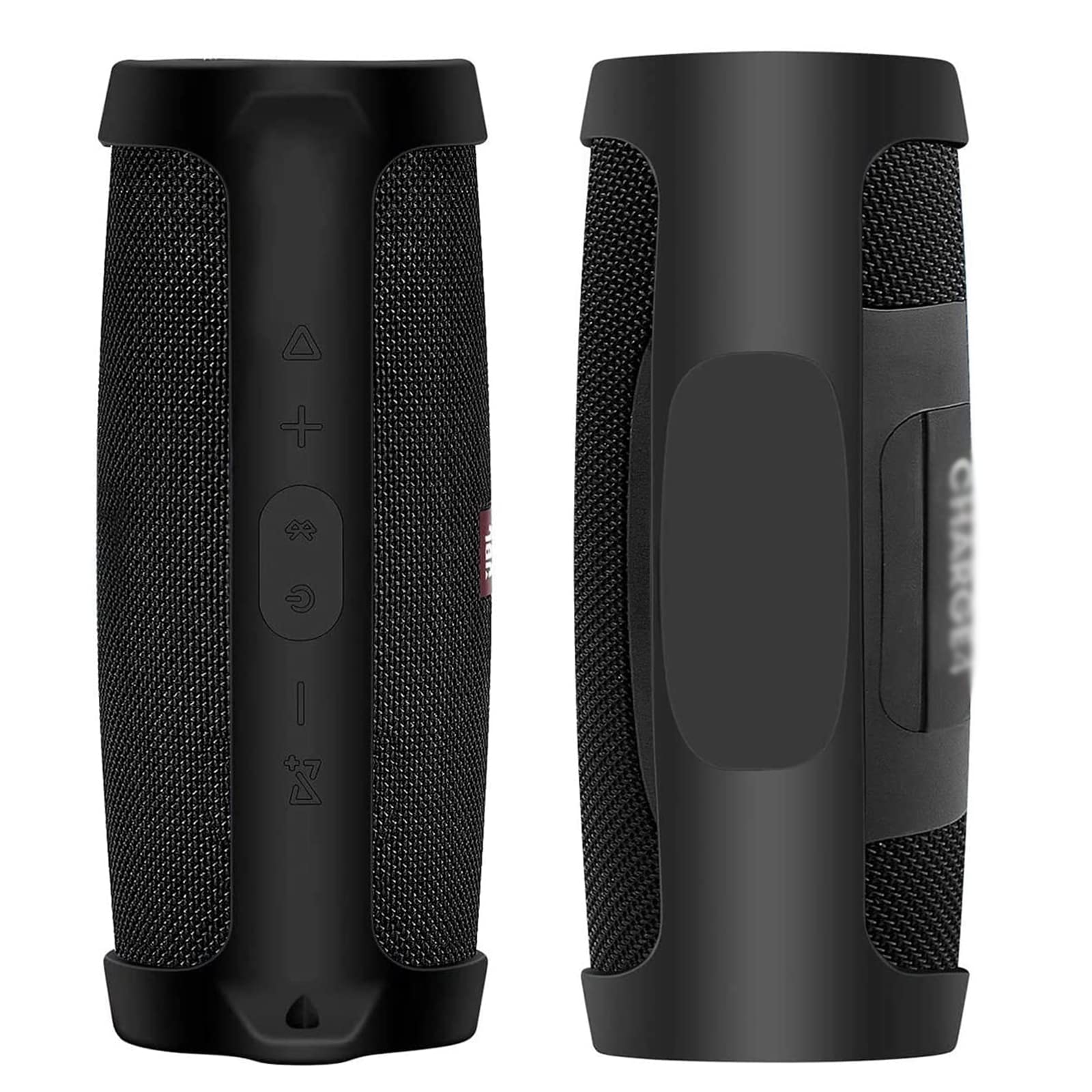 Silicone Case Cover for JBL Charge 4 Portable Waterproof Wireless Bluetooth Speaker, Travel Gel Soft Skin,Waterproof Rubber Carrying Pouch with Strap(Black)