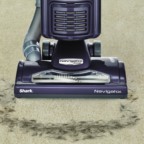 Shark Navigator Upright Corded Bagless Vacuum, Lightweight, Large Capacity for Carpet and Hard Floor Cleaning with Swivel Steering (NV27PR), Purple