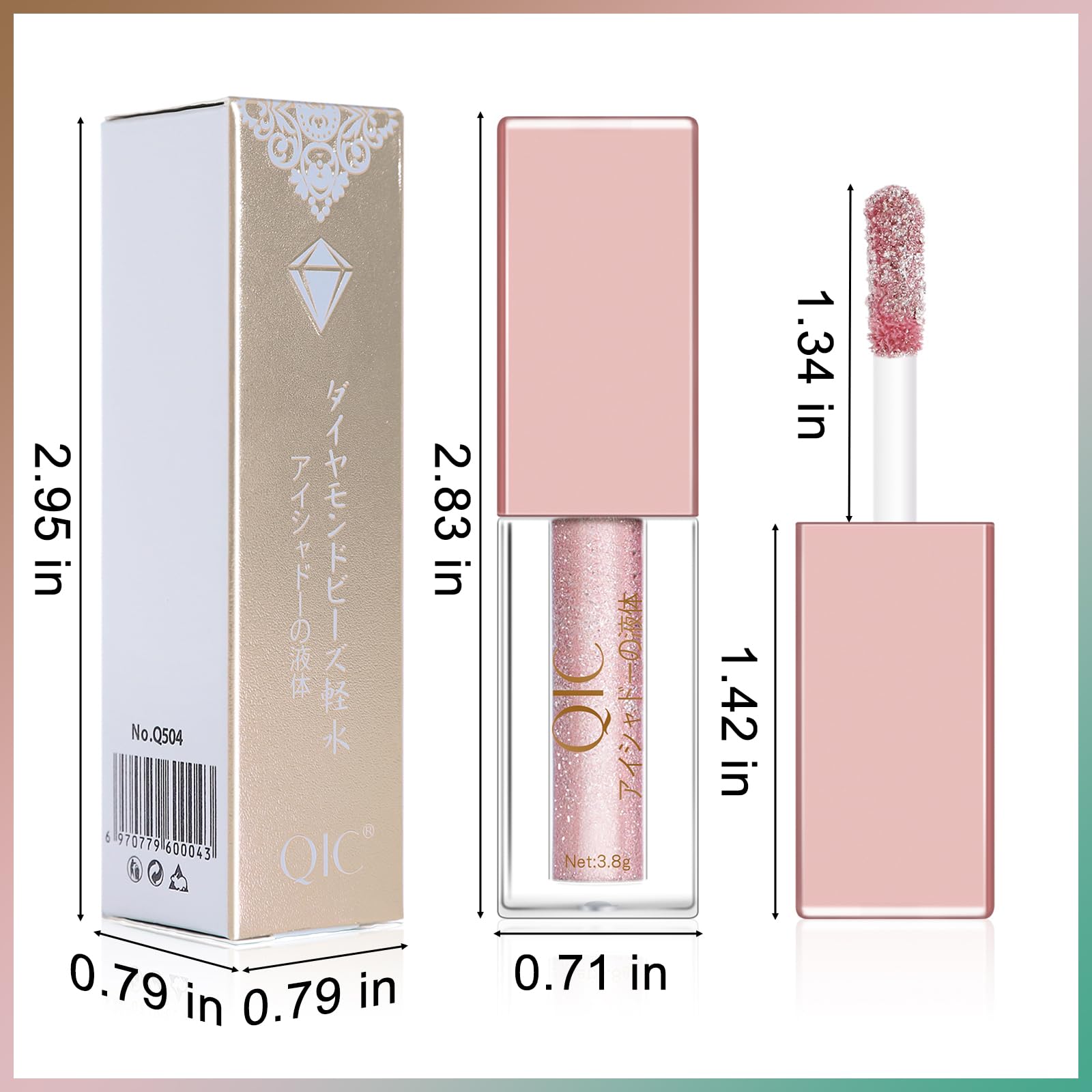 SOYUB Liquid Metallic Eyeshadow Makeup Set, Shimmer Sparkle Glow Colors Pencil Stick, One-Swipe Coverage, Stardust/Dream Powder/Diamond Green, 0.128 Fl Oz, Pack of 3