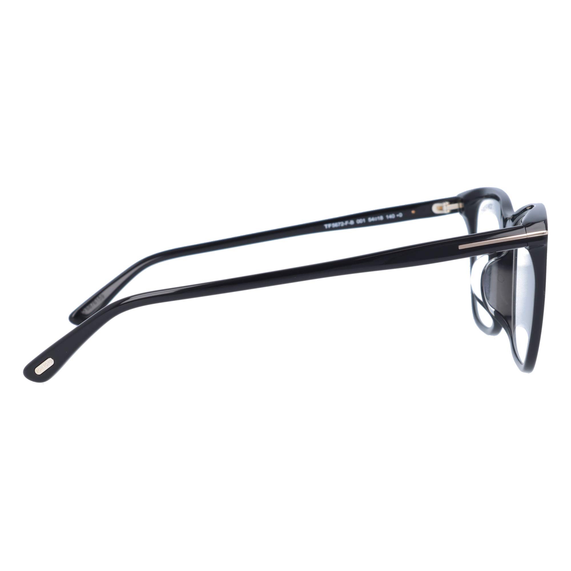 Tom Ford - FT5672-F-B Shiny Black/Clear Rectangular Women Eyeglasses - 54mm