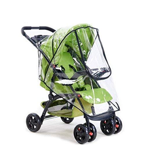 Yosoo Baby Stroller Waterproof Rain & Wind Shield, Universal Pushchairs Transparent Weather Shield Dust Cover with Window, Fit Most Strollers