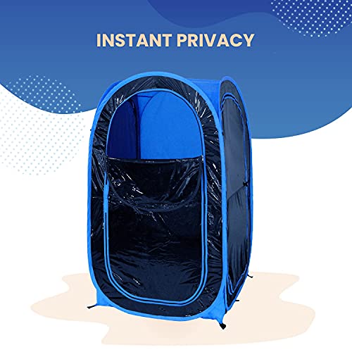 Under the Weather PrivacyPod 1-Person Pop-Up Weather Pod, Protection from Cold, Wind and Rain with Added Privacy - Royal Blue