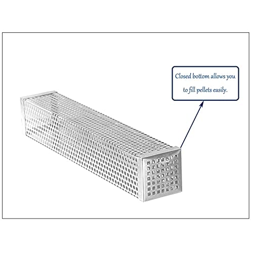 Stainless Steel Cold Smoke Box BBQ Grill Accessories Wooden Chips Smoker Mesh Generator Box Outdoor (Size : Triangle)
