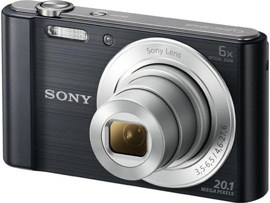 Sony Cyber-Shot DSC-W810 Digital Camera (Black) (DSC-W810/B) + NP-BN1 Battery + 64GB Card + Corel Photo Software + Case + Charger + Card Reader + Flex Tripod + Cleaning Kit + Memory Wallet (Renewed)