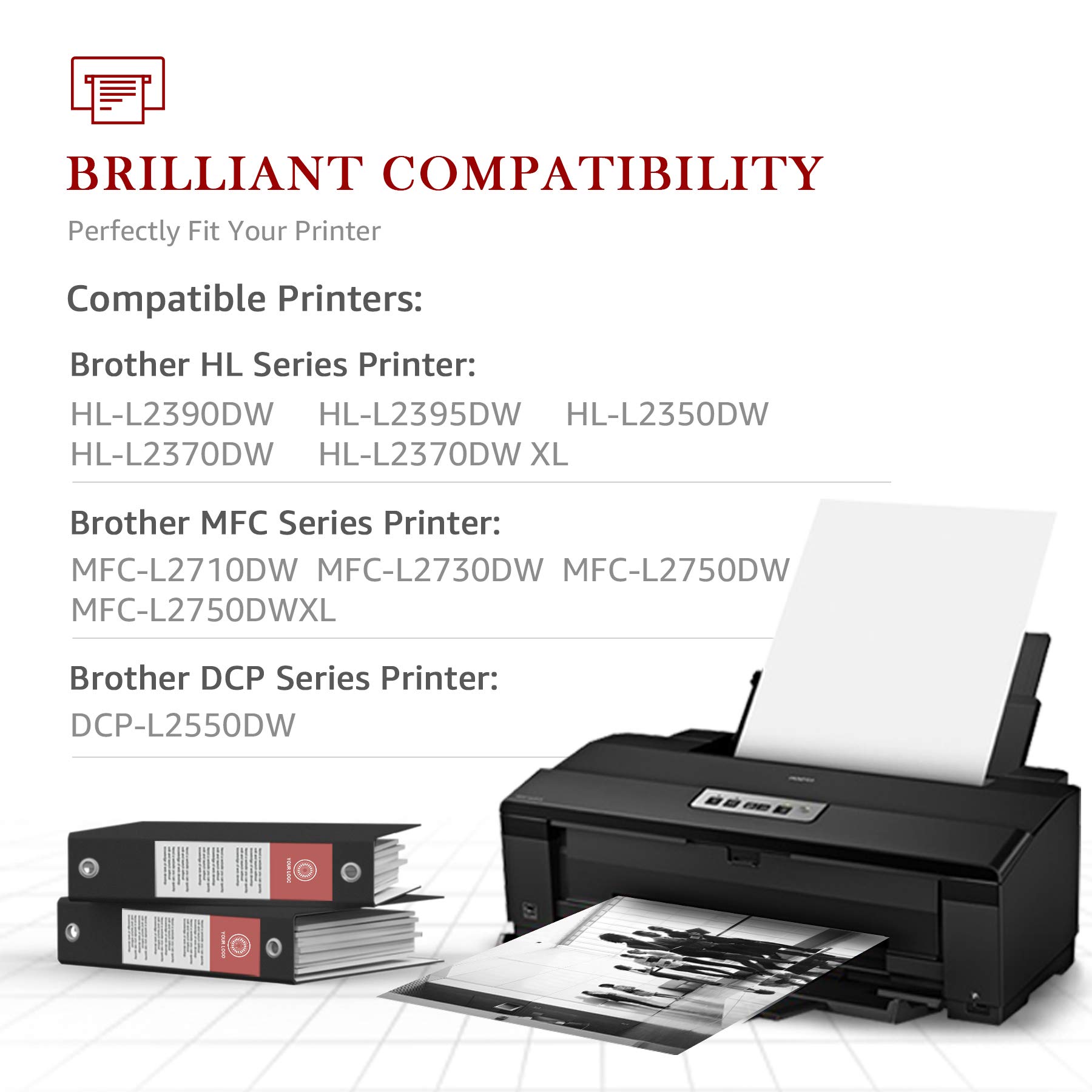 Toner Kingdom Compatible Drum-Unit Replacement for Brother DR730 Drum for MFC-L2710DW L2730DW L2750DW HL-L2370DW HL-L2370DWXL DCP-L2550DW Tray Printer DR-730 DR 730 (Black, 1-Pack)