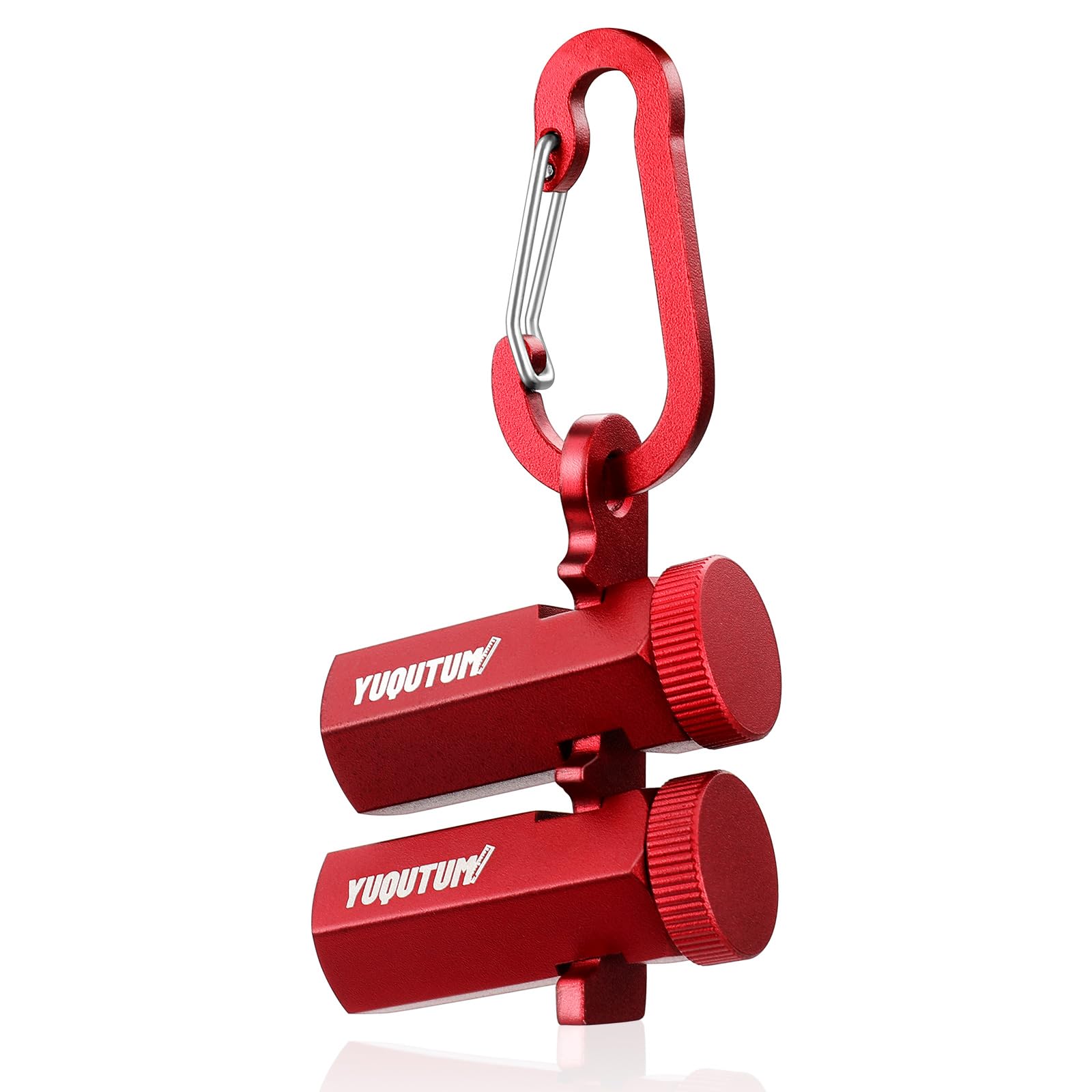 Tall Stair Gauges for Framing Square with Holder and Carabiner, Stair Gauge Knobs Tool for Layout Attachment Framing Jigs, Squares Stair and Rafter Gauge Clamps, Red