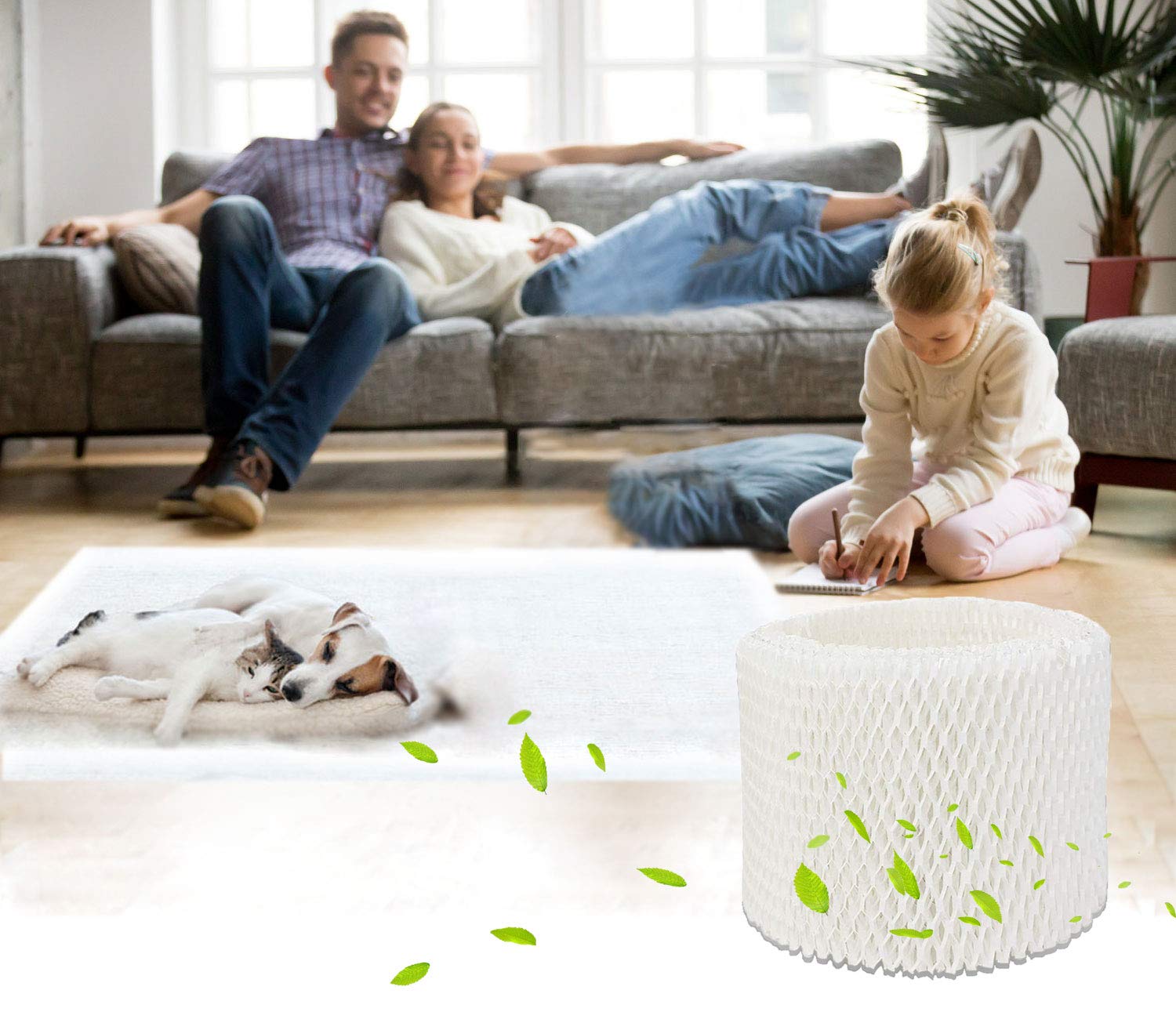 YUEFENG Humidifier Filter for Vicks WF2 Humidifier V3100, V3500, V3500N, V3600, V3700, V3800, V3850, V3850JUV, V3900, V3900JUV, VEV320, 3020, ECM-250i, ECM-500, WA-8D, Replacement WF2 Filter (3)