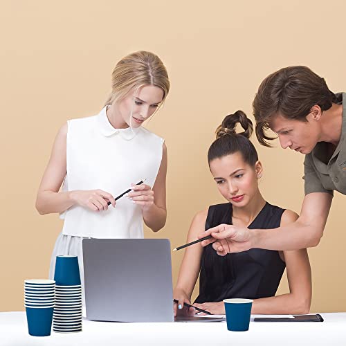 SIUQ 1200 Pack 3 oz Paper Cups, Disposable Bathroom Cups, Small Mouthwash Cups, Hot/Cold Beverage Drinking Cup (Navy Blue)