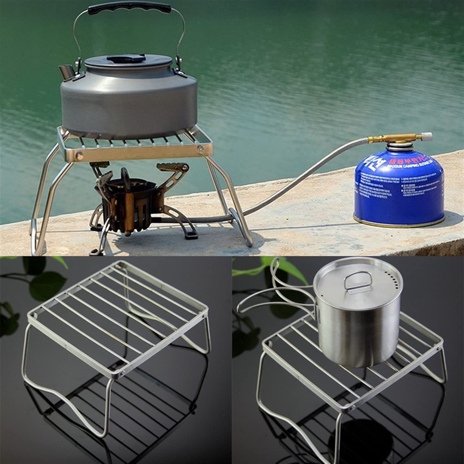 TAMYID Charcoal Grills, Mini Pocket BBQ Grill Portable Stainless Steel BBQ Grill Folding Grill Barbecue Accessories For Home Park Use For Park Camping