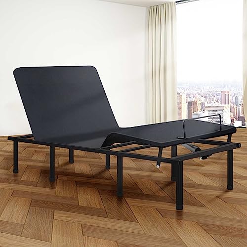 Tatub Twin XL Adjustable Bed Frame with Head and Foot Incline, Electric Adjustable Bed Base with New Generation Motor, Adjustable Bed for Seniors with Wireless Remote Control, 400 Lbs Capacity