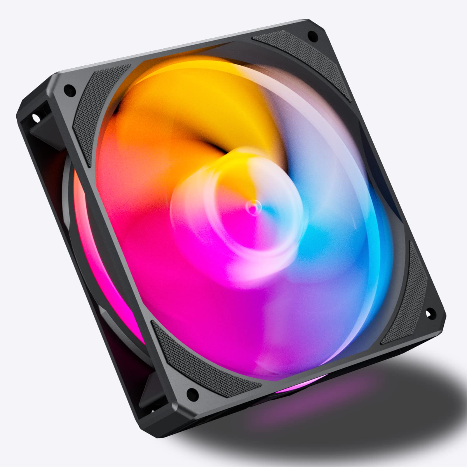 upHere 120mm Computer Case Fan Rainbow LED Silent Fan for Computer Cases, CPU Coolers,Water Cooler and Radiators Ultra Quiet,3 Pack Colorful Case Fan(F03CF)