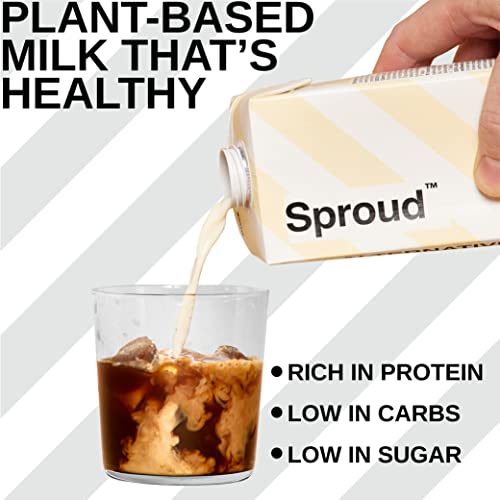 SPROUD Dairy Free Milk VANILLA Flavor, Vegan Milk with Plant-Based Pea Protein, Shelf Stable Non-GMO, 1 Liter (Pack of 6)