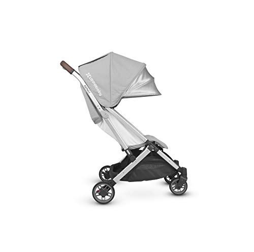 UPPAbaby MINU Stroller-Devin(Light Grey Melange/Silver/Chestnut Leather)+MINU Infant Car Seat Adapter for MESA
